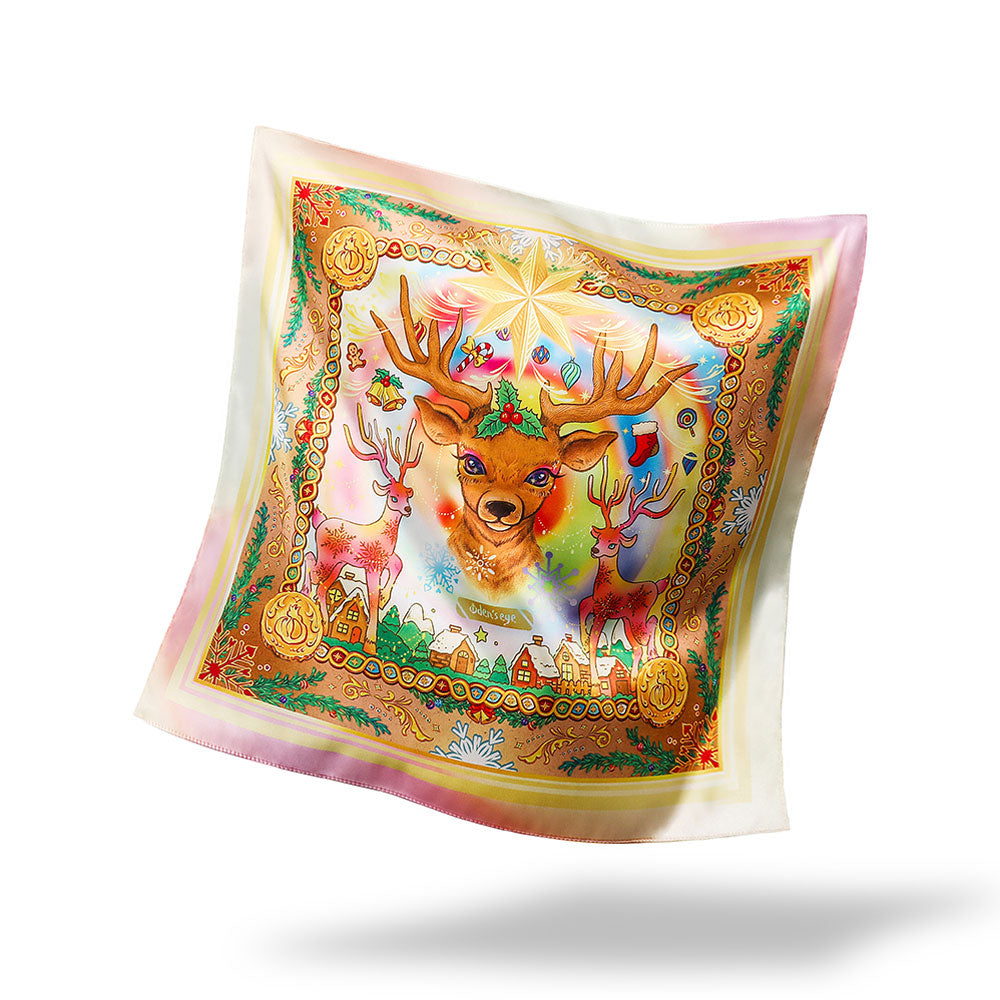 Hey Reindeer Silk Scarf | Oden's Eye